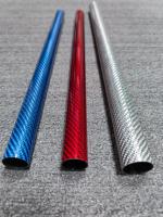 China Round Colorful High Modulus Carbon Fiber Roll Wrapped Tubes for sale