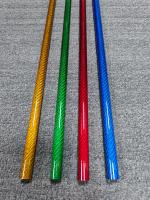 China Round Colorful High Modulus Carbon Fiber Roll Wrapped Tubes for sale