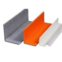 China Anti Aging FRP Shaped Profiles Fiberglass Angle Bar Section Beams For Structure Frame for sale
