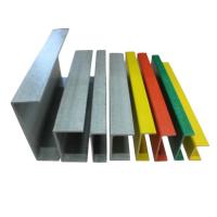 China Crossion Resistance FRP C Shaped Profiles Pultrusion Beam Fiberglass U Channel for sale