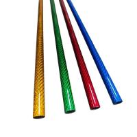 China High Intensity Colored Wrapped Carbon Fiber Tube 3K Twill for sale