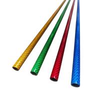 China High Intensity Colored Wrapped Carbon Fiber Tube 3K Twill for sale