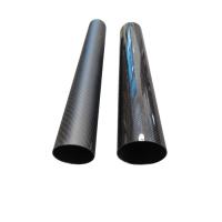 China Multipurpose Light Weight Roll Wrapped 3K Woven Pattern Carbon Fiber Pipe for sale