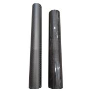 China Multipurpose Light Weight Roll Wrapped 3K Woven Pattern Carbon Fiber Pipe for sale