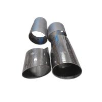 China High Intensity Wrapped Carbon Fiber Exhaust Tip CFRP Muffler End Pipe Tail Pipe for sale