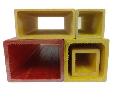 China Square Profile FRP Pultruded Tube High Strength Lightweight Fiberglass Thermal Insulation GRP Structural Component for sale