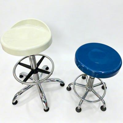 China ESD Anti-static Fiberglass Laboratory Chair Height Adjustable FRP Plastic Work Stool With Foot Ring Wholesale for sale