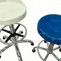 China ESD Anti-static Fiberglass Laboratory Chair Height Adjustable FRP Plastic Work Stool With Foot Ring Wholesale for sale