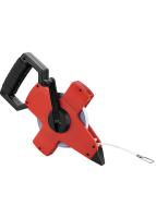 China Red Fiberglass Measuring Tape 30m/50m/100m with Metric & Imperial Scale - ABS Housing for sale