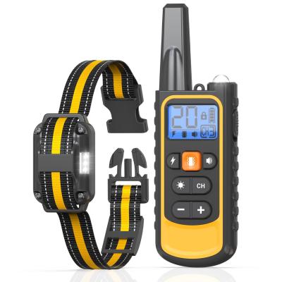 China Durable Waterproof Dog Training Collar Rechargeable Remote Control Suitable for Large Medium Small Dogs Comfortable Fit for sale