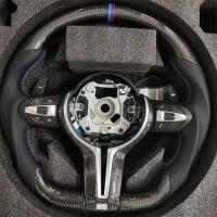 China BMW Carbon Fiber Steering Wheel With Perforated Leather For M3 M5 F20 F22 F30 F31 F36 for sale