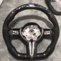 China BMW Carbon Fiber Steering Wheel With Perforated Leather For M3 M5 F20 F22 F30 F31 F36 for sale