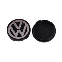 China Volkswagen 68mm 56mm Other Year Car Plastic Black Custom Wheel Hub Center Caps Cover for sale