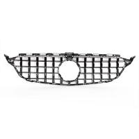 China ABS Front Bumper Mesh Grill GT Type Car Front Grille Grill For C-CLASS W205 2014-2018 for sale