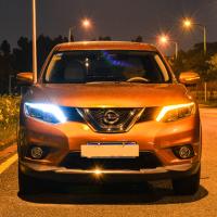 China 14-16 X-Trail Headlight Assembly with Modified LED Lens and Running Water Turn Signal for sale
