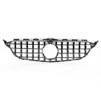 China 100% Tested Abs Gloss Black Gt Type Chrome Grille for Mercedes Benz C-Class W205 for sale
