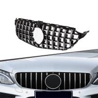 China 100*25*38 cm Gt Style Front Bumper Grille Black Grille For Mercedes Benz C-Class W205 2014-2018 for sale