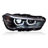 China 12V Headlight Assembly Modified Spoon Daytime Running Light LED Laser Lens For BMW X1 for sale