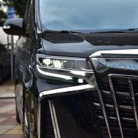China Modified Japanese Version Three-eye LED Lens Headlight for Toyota Alphard Perfect Fit for sale