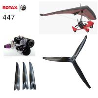 China Rotax 447  503   582 Carbon propeller custom for ultralight aircraft carbon fiber airplane propeller 150cm 160cm for sale