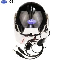 China CE certificated Aviation helmet high quality aircraft helmet black color flight helmet 4 size for sale