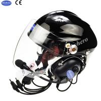 China CE certificated Aviation helmet high quality aircraft helmet black color flight helmet 4 size for sale