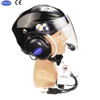 China CE certificated Aviation helmet high quality aircraft helmet black color flight helmet 4 size for sale