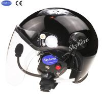 China Active Noise Reduction Paramotor helmet with full headset GD-C Black Factory directly sale Powered paragliding helmet for sale