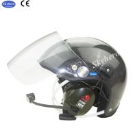 China Carbon Fiber Noise cancel Paramotor helmet with full headset CR-GD-C02  Factory directly sale Powered paragliding helmet for sale