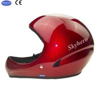 China Speed flying helmet GD-B Fiber glass Paragliding helmet white colour full face hang gliding helmet for sale