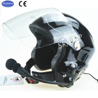 China Noise Cancel PPG  Black Helmet With Full Headset EN966 Certificated Paramotor Helmet China Supplier for sale