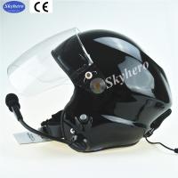China Noise Cancel PPG  Black Helmet With Full Headset EN966 Certificated Paramotor Helmet China Supplier for sale