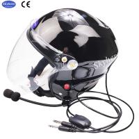 China Noise Cancel PPG  Black Helmet With Full Headset EN966 Certificated Paramotor Helmet China Supplier blue red black for sale
