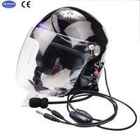 China Noise Cancel PPG  Black Helmet With Full Headset EN966 Certificated Paramotor Helmet China Supplier blue red black for sale