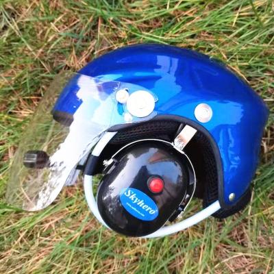 China CE certificated Aviation helmet high quality aircraft helmet black color flight helmet 4 size for sale
