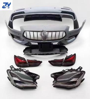 China For Maserati Ghibli 2014-2018 Car Modified Front and Rear Bumper Headlight Taillight Trofeo Performance Body Kit for sale