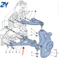 China High Quality OEM Front Lower Control Arm for Ferrari 458 488 California FF F12 Condition New for sale