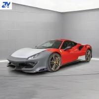 China Upgraded P-type car modified body kit 2012-2018 new dry carbon fiber parts 488 suitable for Ferrari's original standard bump for sale