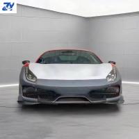 China Upgraded P-type car modified body kit 2012-2018 new dry carbon fiber parts 488 suitable for Ferrari's original standard bump for sale