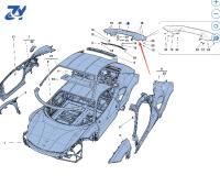China Upgraded P-type car modified body kit 2012-2018 new dry carbon fiber parts 488 suitable for Ferrari's original standard bump for sale