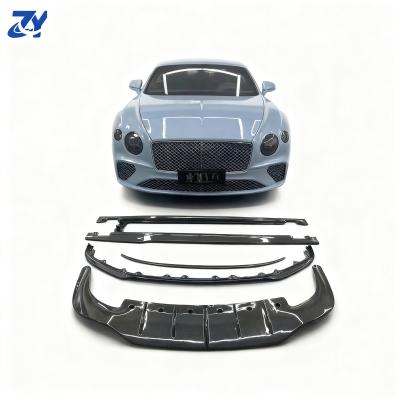 China For Bentley Continental GT High-Gloss Carbon Fiber Front Bumper Lip Kit New High Quality Body Kit for Upgrade for sale