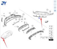 China Suitable for Lamborghini URUS Front bar Wind Under the Net Bracket 4ML807059GR for sale