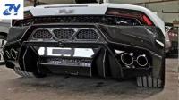 China For Lamborghini LP580 610Huracan Modified V Semi-carbon Fiber Rear Bumper for sale