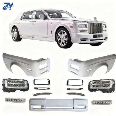 China For Rolls-Royce Phantom 6th Generation Upgraded to Type 7 Fiberglass Car Front Bumper Fender Headlight Body Kit for sale