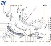 China OEM 14AC303CP Original Second-hand Front Bumper Is Suitable for McLaren 720s Front Bumper for sale