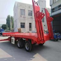 China 13T-18T Axle 40 Ft Low Bed Semi Trailer for Heavy Goods and Vehicle Transportation for sale