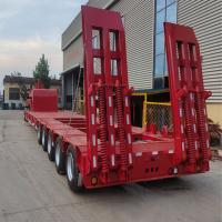 China 13T-18T Axle 40 Ft Low Bed Semi Trailer for Heavy Goods and Vehicle Transportation for sale