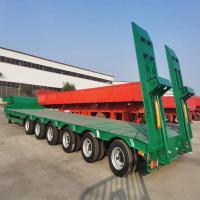 China Mechanical Suspension/Air Suspension Semi-Trailer 3 Axle 4 Axle Low Bed Truck Semi Trailer for sale