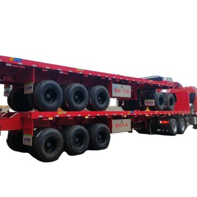 China Steel Semi-Trailer for Customizable 3-Axle Double-Trailer Train Specifications for sale