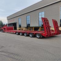 China Steel Suspension Low Flat-Bed Semi-Trailer for Hydraulic Tow Truck 3axle Flatbed for sale